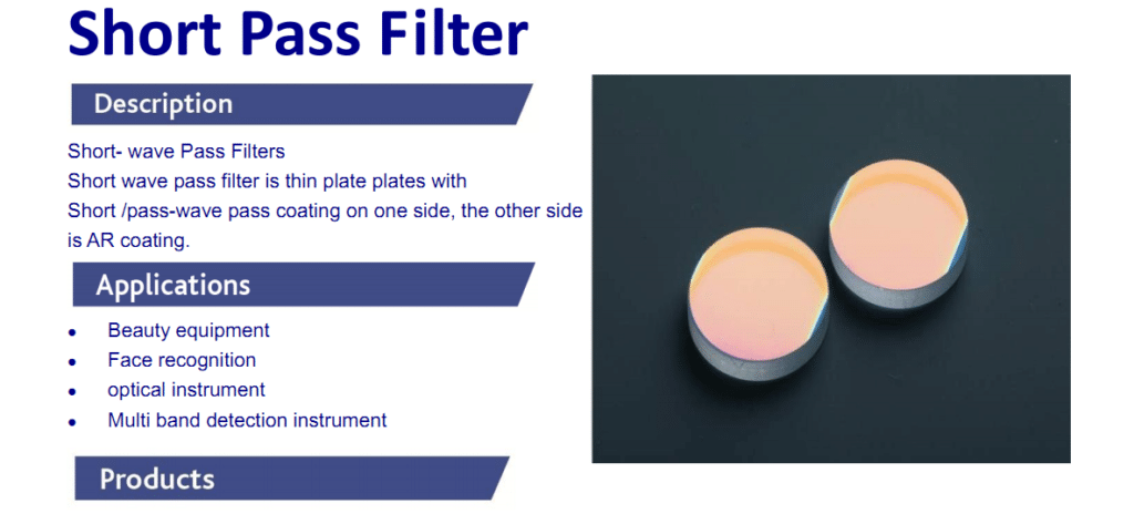 Short-Pass Filter - 锡科光电科技有限公司
